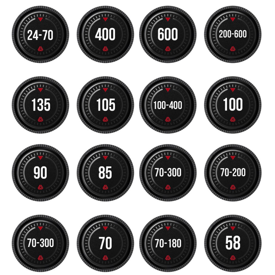 Custom Rear Lens Cap Indicator Labels With Focal Length Indicator V1 ...