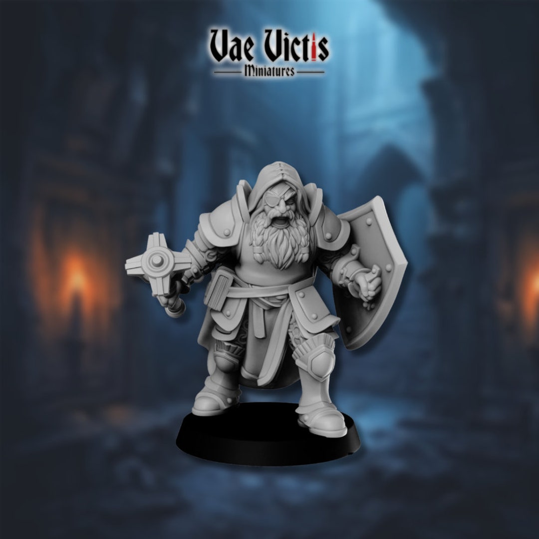 Dwarf Cleric With Eye Patch From Vae Victis 3D Model - Etsy