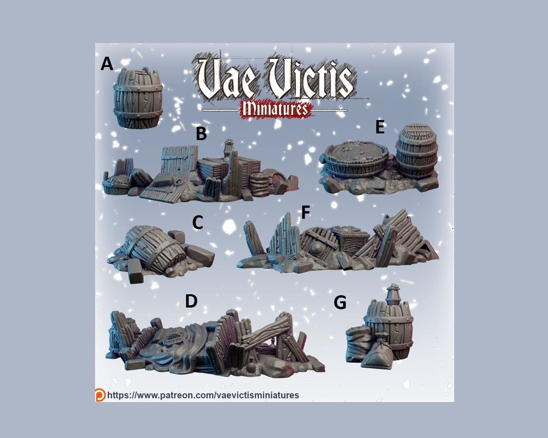 Fantasy Barricades Set From Vae Victis | 3D Model | Tabletop Miniature ...