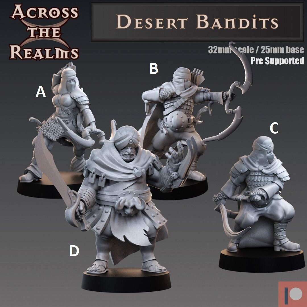 Desert Bandits From Across the Realms | 3D Print | Tabletop | Dnd ...