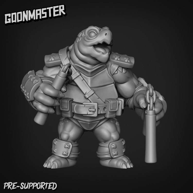 Dnd Ninja Tortle Set Turtle Warrior Animal Samurai | 28mm Miniature for ...