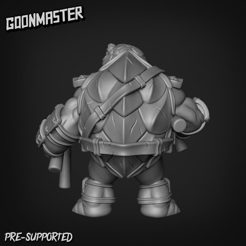 Dnd Ninja Tortle Set Turtle Warrior Animal Samurai | 28mm Miniature for ...