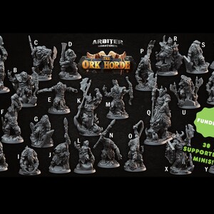 The Ork Horde | Ork Warrior and Archer Clan Miniatures | Arbiter ...