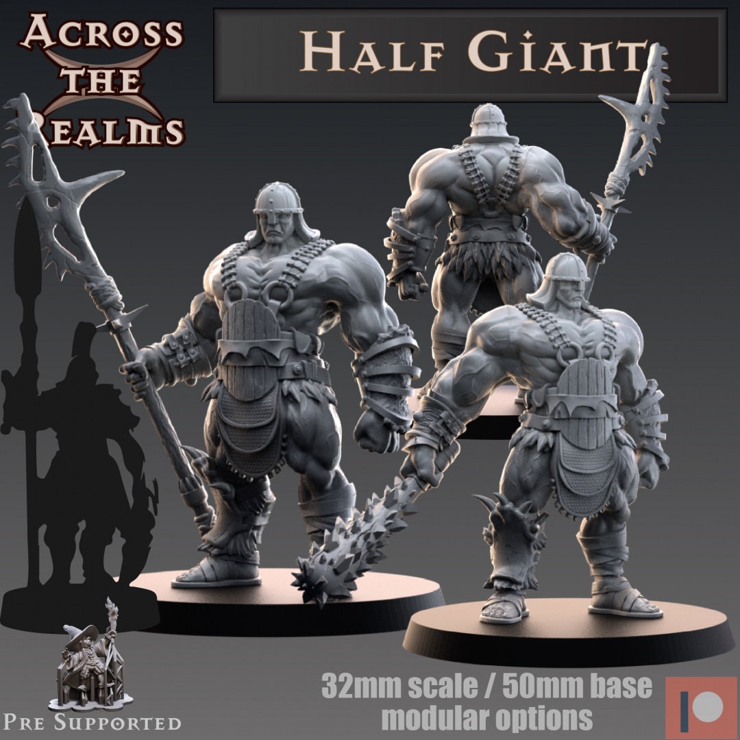 Half Giant With Two Weapon Options From Across the Realms | 3D Print ...