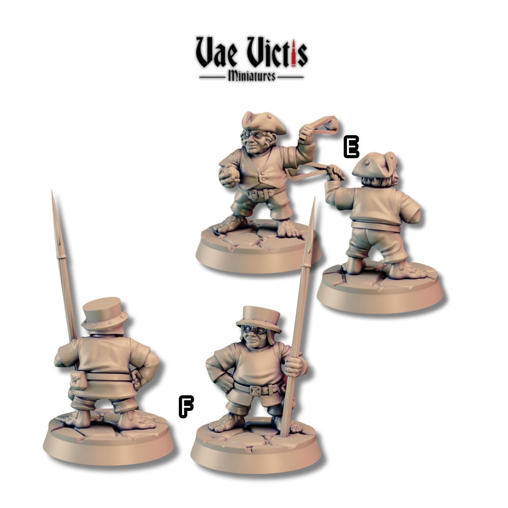 Halfling Militia Warrior Gang Modular Set | 28 Mm Miniature for Dnd ...