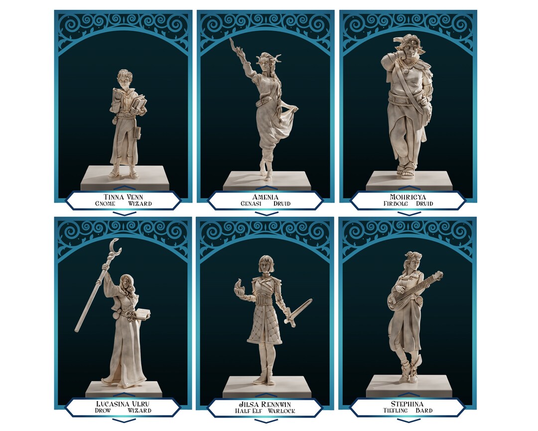 Female Spellcasters Set #1 | Dnd is a Woman - Female Miniatures for RPG ...