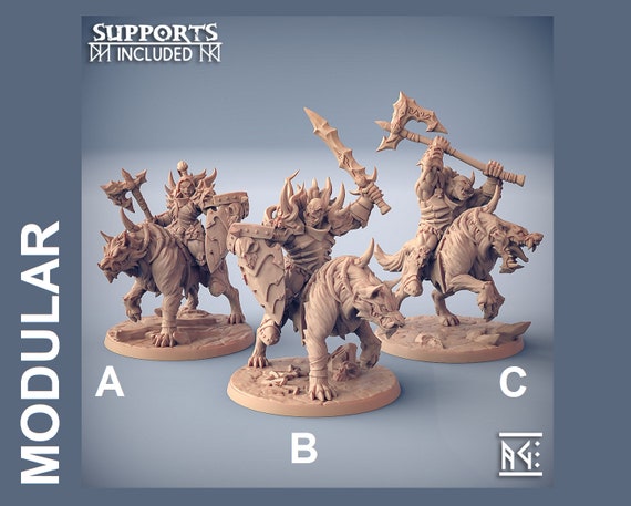 Orc Worg Rider Modular Artisan Guild - Etsy