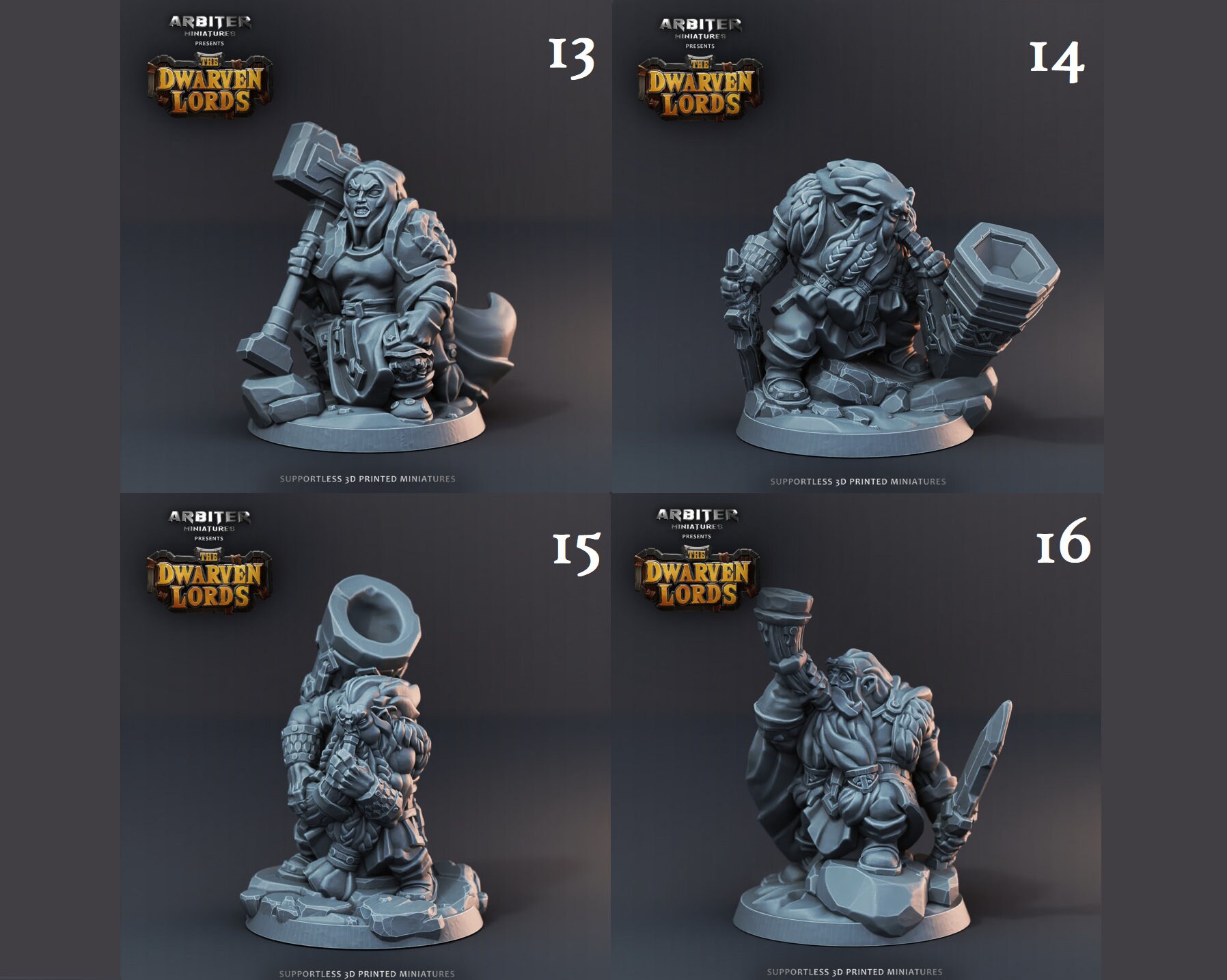 The Dwarven Lords | Dwarf Warrior Miniatures for Dnd and Fantasy ...