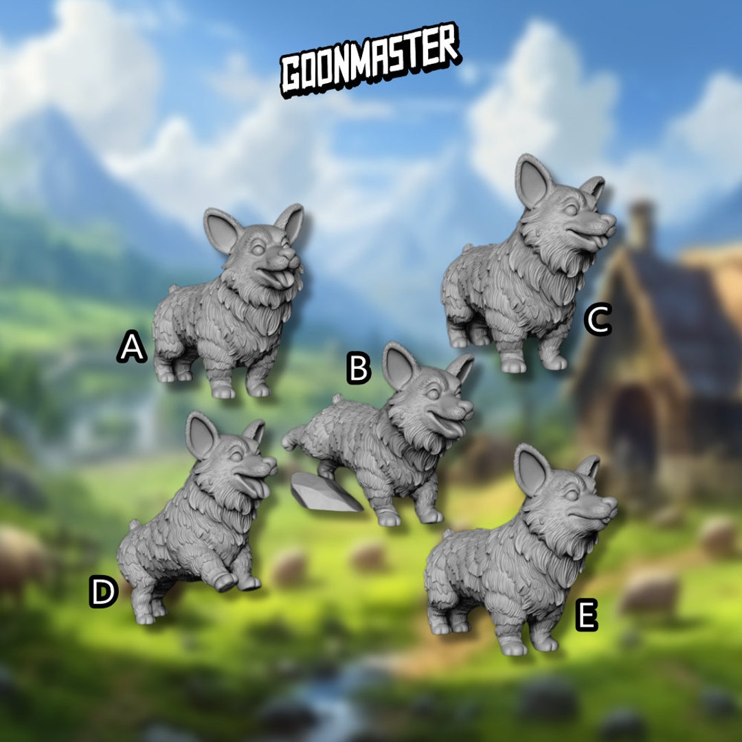 Corgi Miniature in 28 Mm Scale for Tabletop Games | Goon Master Games ...