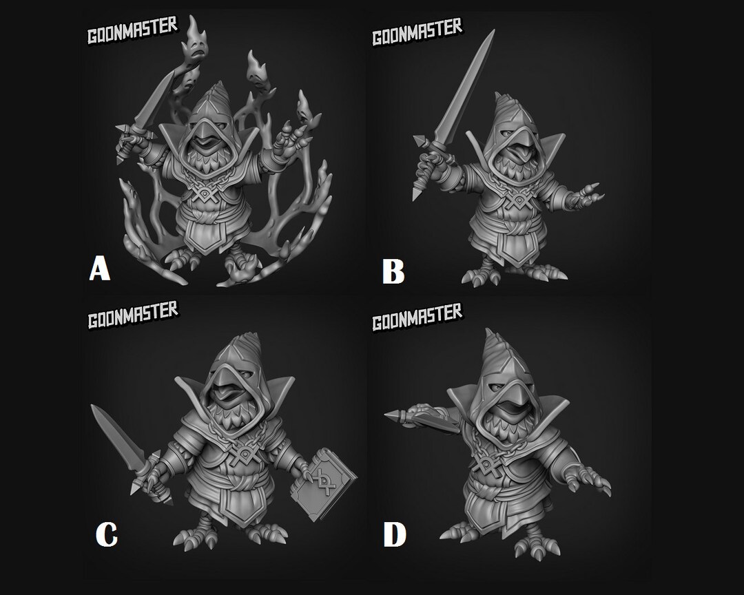 Hooded Kenku Necromancer Warlock | Goon Master Games - Etsy