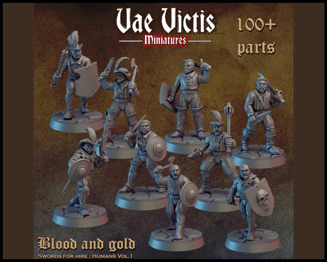 Mercenary Gang Modular Kitbash Miniature for Dnd and Other - Etsy