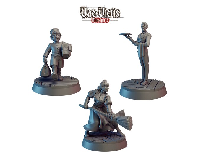 Servant and Maid Miniature for Dnd and Other Tabletop Games - Etsy