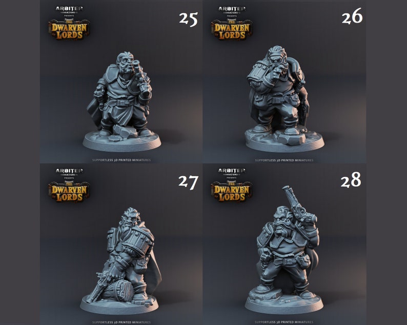 The Dwarven Lords | Dwarf Warrior Miniatures for Dnd and Fantasy ...