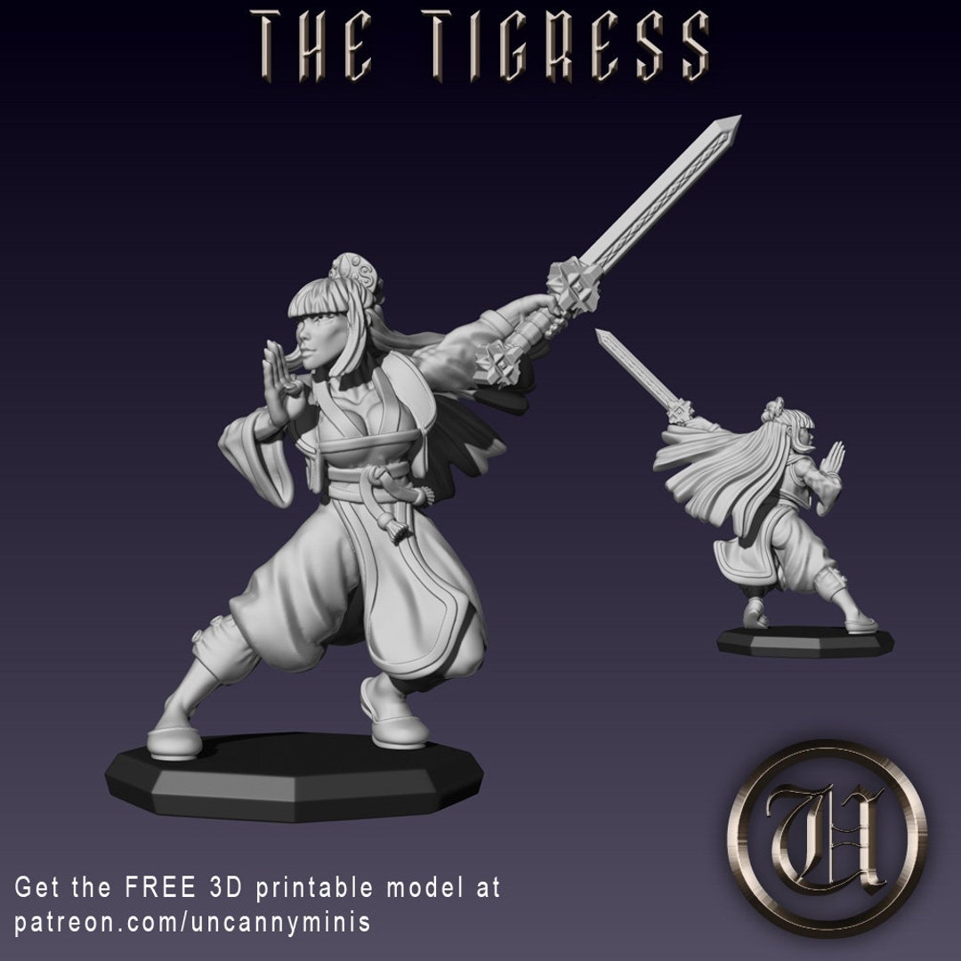 FEMALE MONK MINIATURE From Uncanny Minis | 3D Print | Tabletop Model ...
