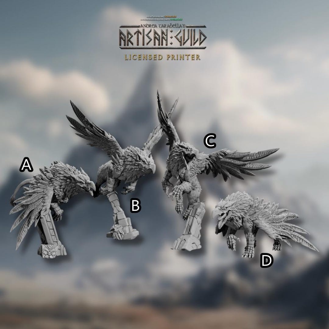 Wild Griffin 28 Mm Lion Eagle Griffin Mythical Winged Monster for Dnd ...