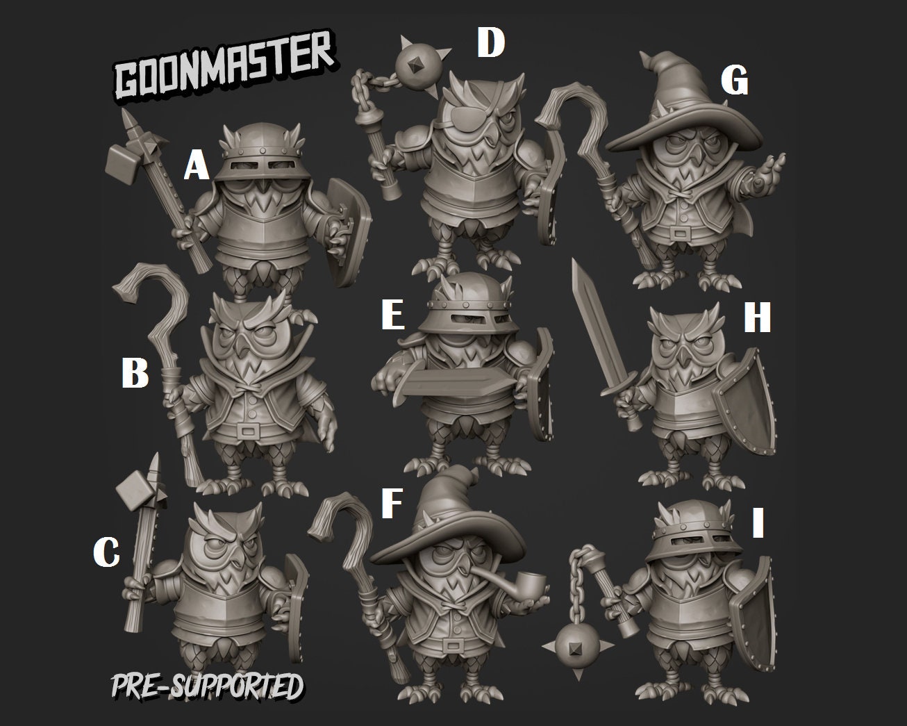 Dumpling Folk Resin Miniature Set Goon Master Games Monkey King Toys ...