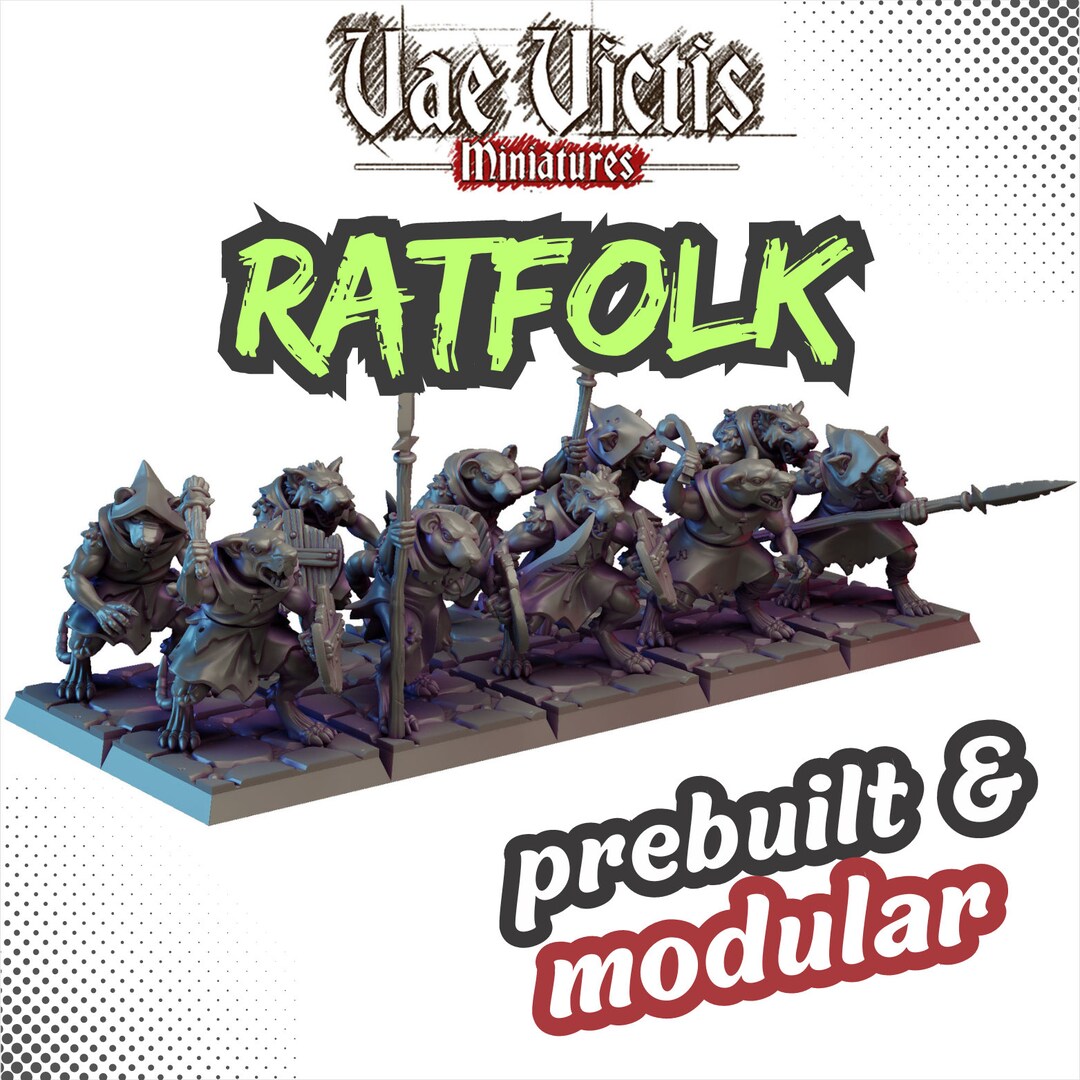 Ratfolk Thief Assassin Miniature Gang Modular 28mm| Rat Shapeshifter ...