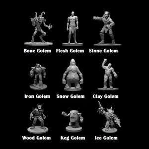 Different Magical Golems | Mz4250 - Etsy