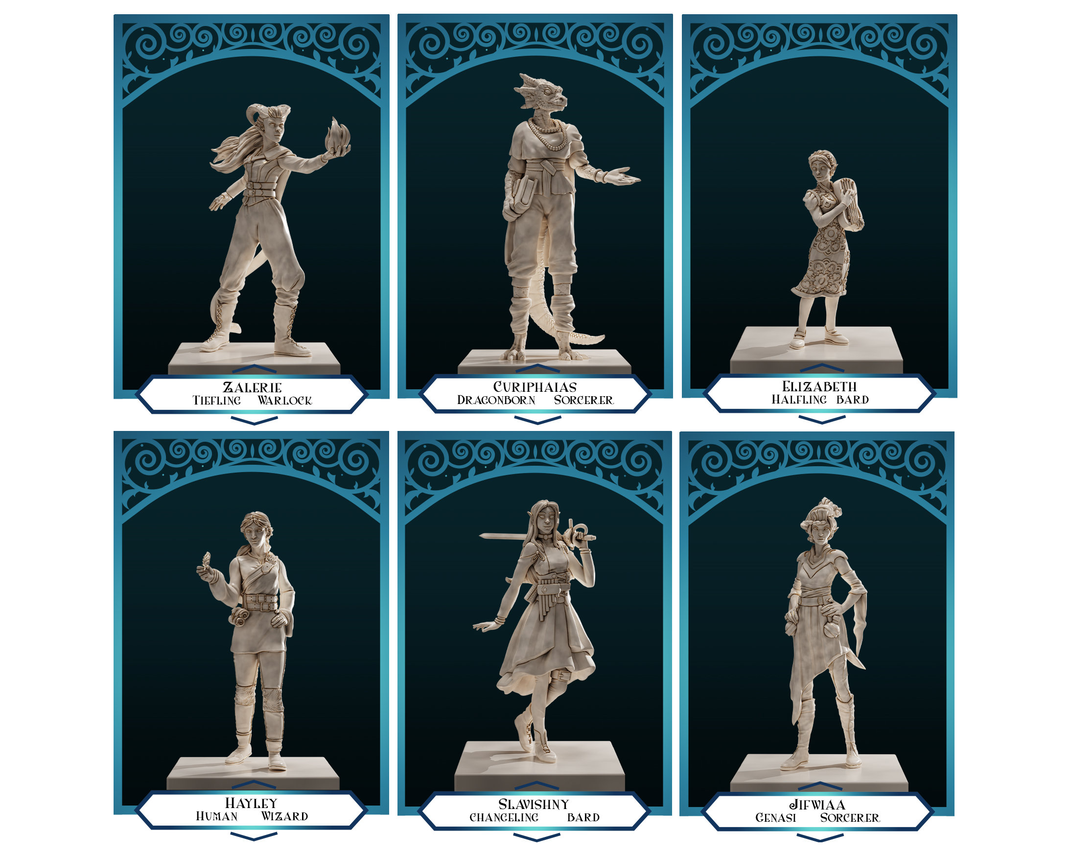 Female Spellcasters Set 2 Dnd is a Woman Female - Etsy