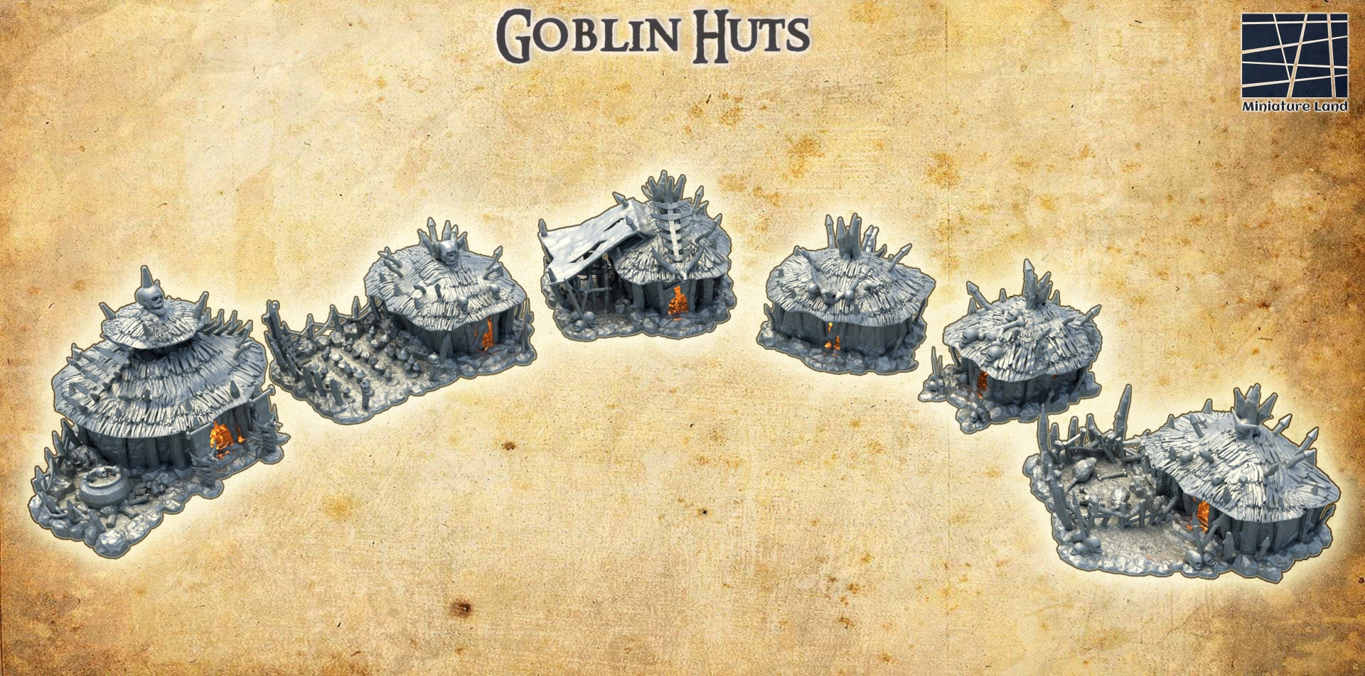 Goblin Huts or Orc Tents | Dnd Buildings | 28 Mm Terrain for Fantasy ...