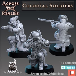 Colonial Soldiers With Muskets | American Civil War Colony Miniature ...