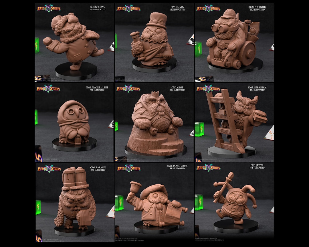 Owlin NPC Bundle #1 and Cute Owl Heroes for Dnd and Tabletop ...