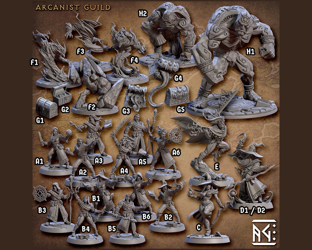Arcanist Guild | Mage and Wizard Circle Miniature for Dnd and Tabletop ...