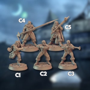 Mercenary Gang Modular Kitbash Miniature for Dnd and Other Fantasy ...