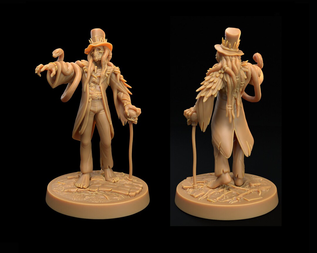 Voodoo Priest With Tophat and Snake | Swamp Miniature for Dnd and ...