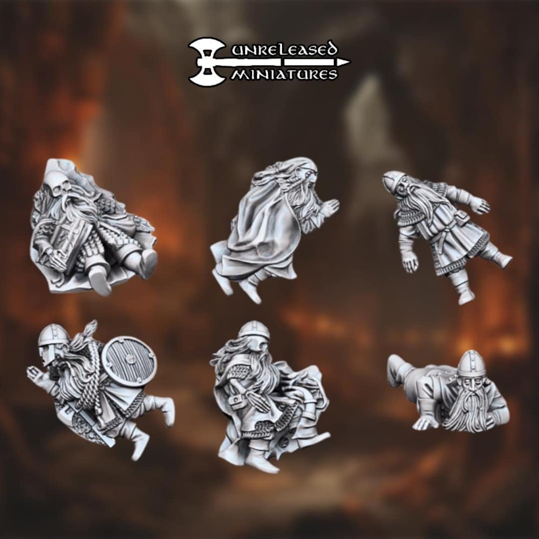 Dead Dwarves Dwarf Corpses | Abandoned Mine Cursed Grave 28 Mm 3D ...