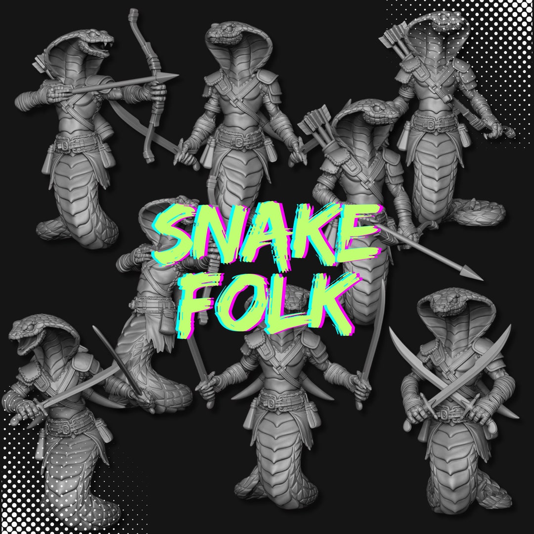 Snake People Yuan-ti Cobra Warriors or Archers | Humanoid Reptilian ...