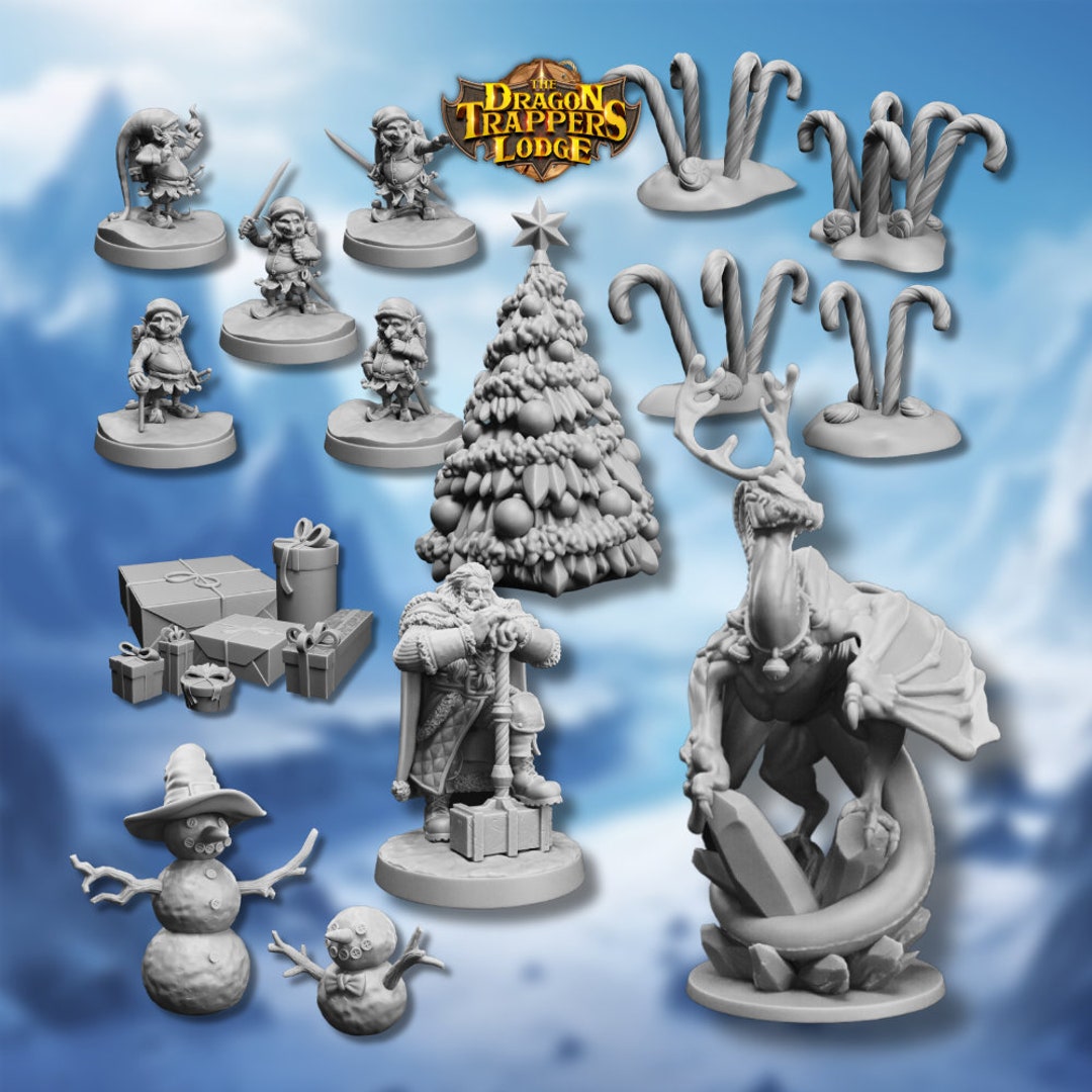 D&D Christmas Miniatures Bundle for Dnd and Fantasy Tabletop | Dragon ...