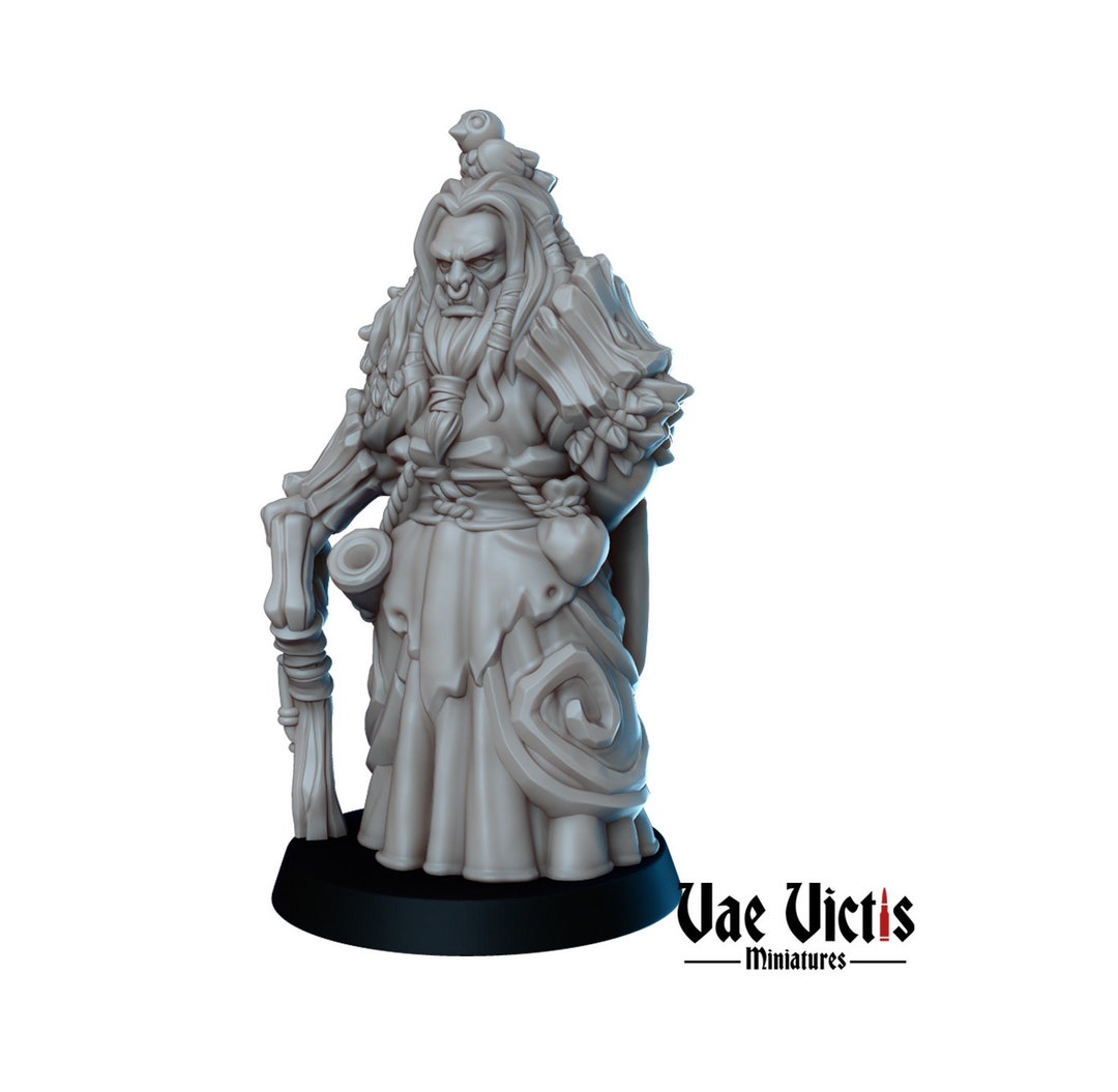 Wise Orc Druid From Vae Victis 3D Model Tabletop Miniature - Etsy
