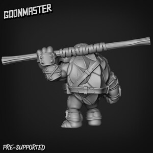 Dnd Ninja Tortle Set Turtle Warrior Animal Samurai | 28mm Miniature for ...