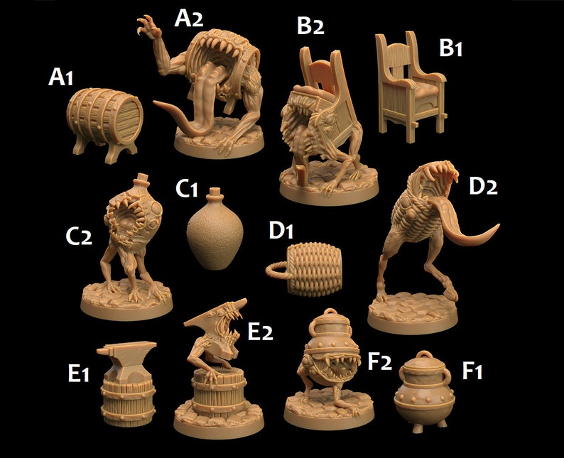 Different Mimic Objects Disguised Mimics Oozes and Mimics - Etsy