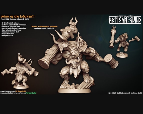 Greek Minotaur Heroes Artisan Guild | Etsy