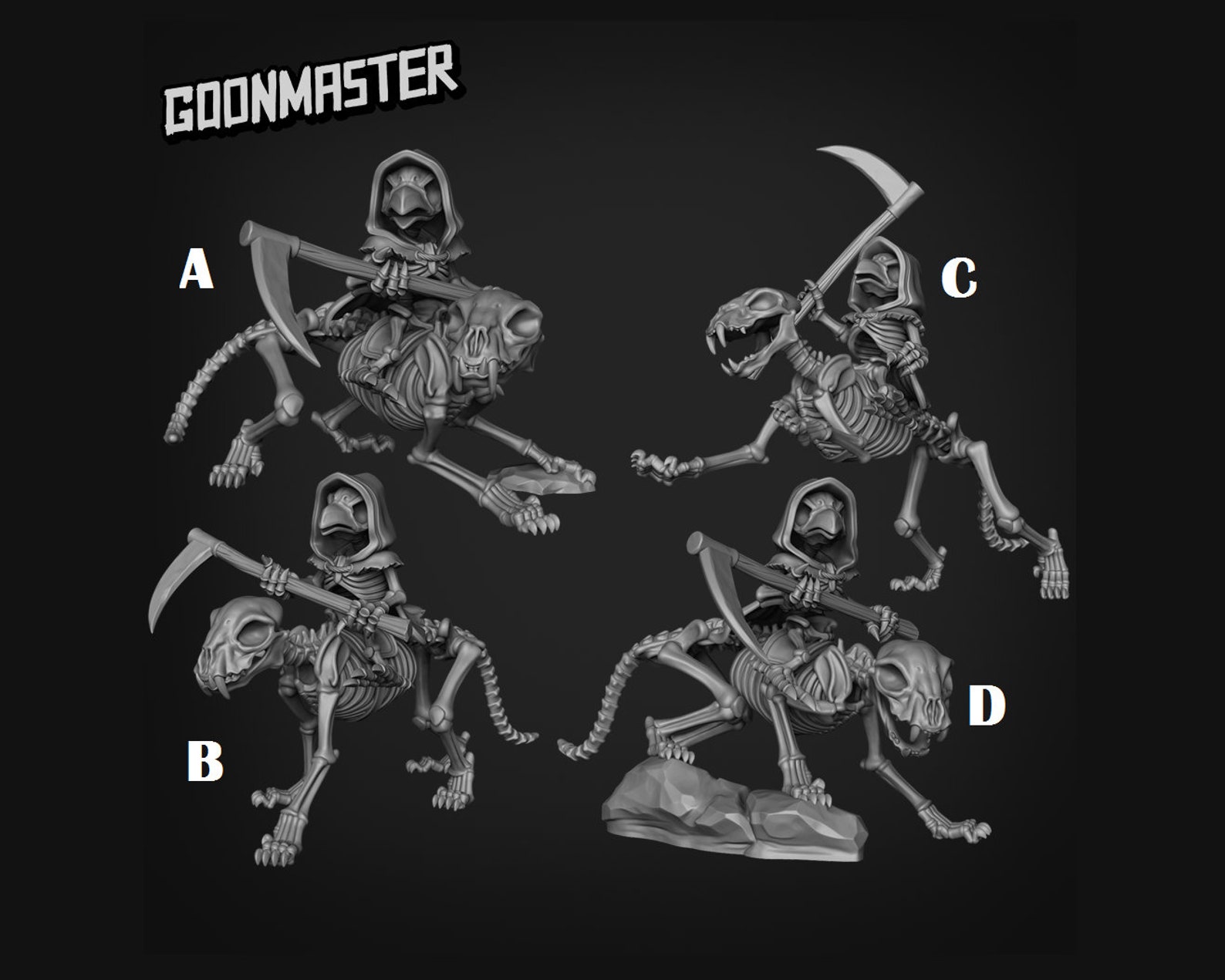 Undead Kenku on Skeleton Cat Goon Master Games - Etsy