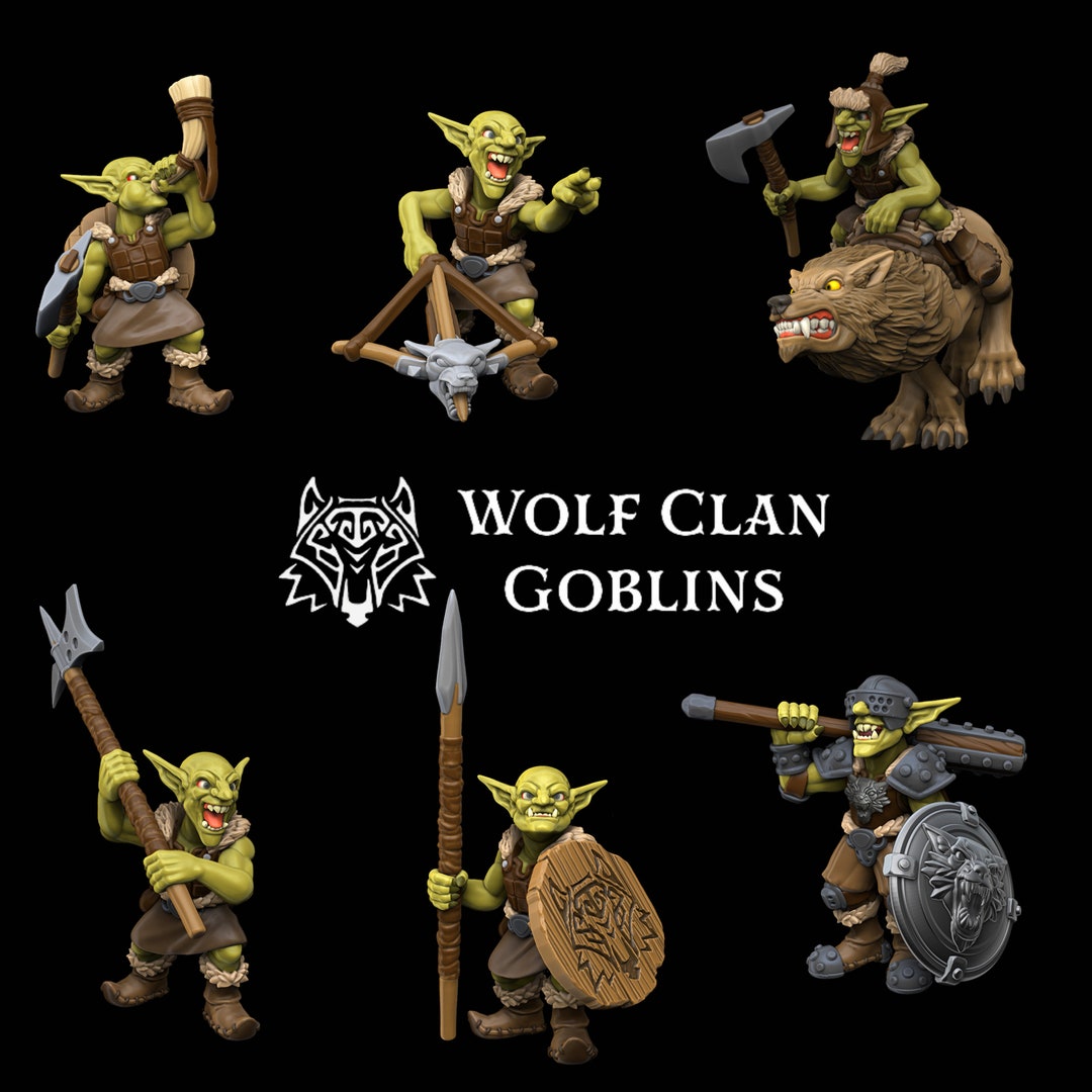 Wolf Clan Goblins in 28 Mm Scale for Dnd and Tabletop Classic 5E ...