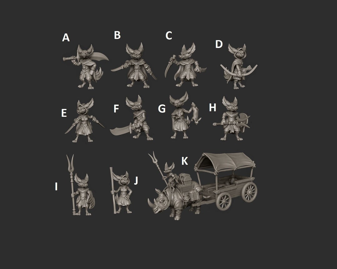 KITSUNE/FOX FOLK From Goon Master Games | 3D Print | Tabletop | Rpg ...