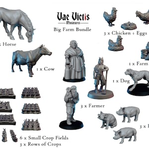 Dnd Farm Bundle | Farmers, Cows, Pigs and Chicken for Dnd and Fantasy ...