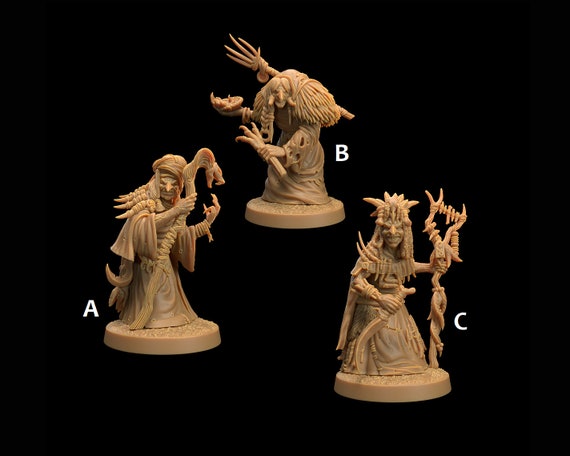 Ugly Swamp Witch Sisters Bog Hag Monster Miniature for Dnd - Etsy