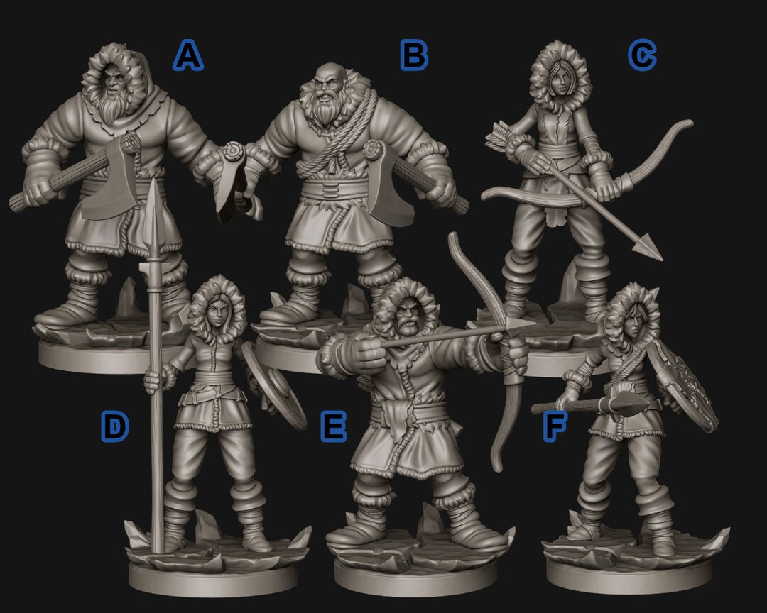 TUNDRA CLAN WARRIORS From Goon Master Games | 3D Print | Tabletop | Rpg ...