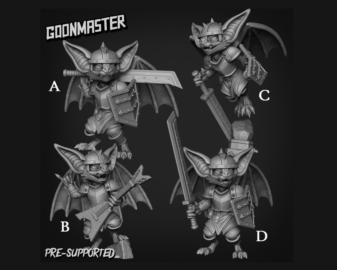 Heavy Metal Bat Warrior | Humanoid Animalfolk for Dnd and Fantasy ...