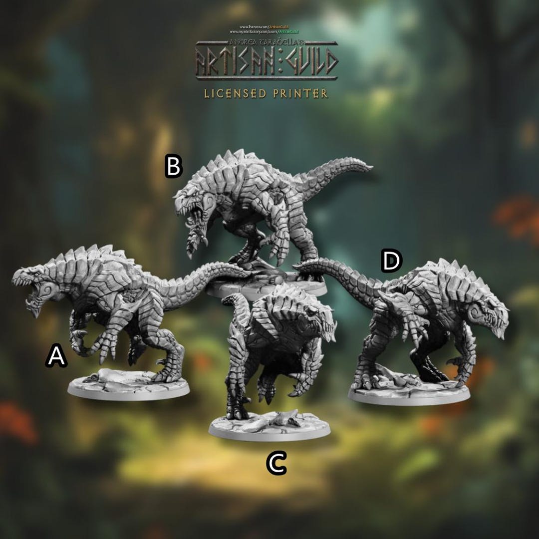 Wild Raptor Pack | 28 Mm Jungle Dinosaur Miniature for Dnd and Tabletop ...