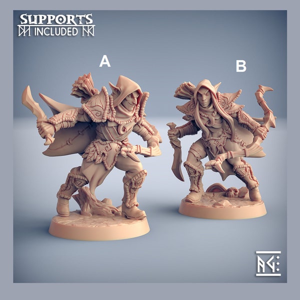 Half Elf Ranger Female Miniature - Etsy