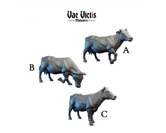 Farm Animals for Dnd and Tabletop Pigs Cows Chicken Vae - Etsy