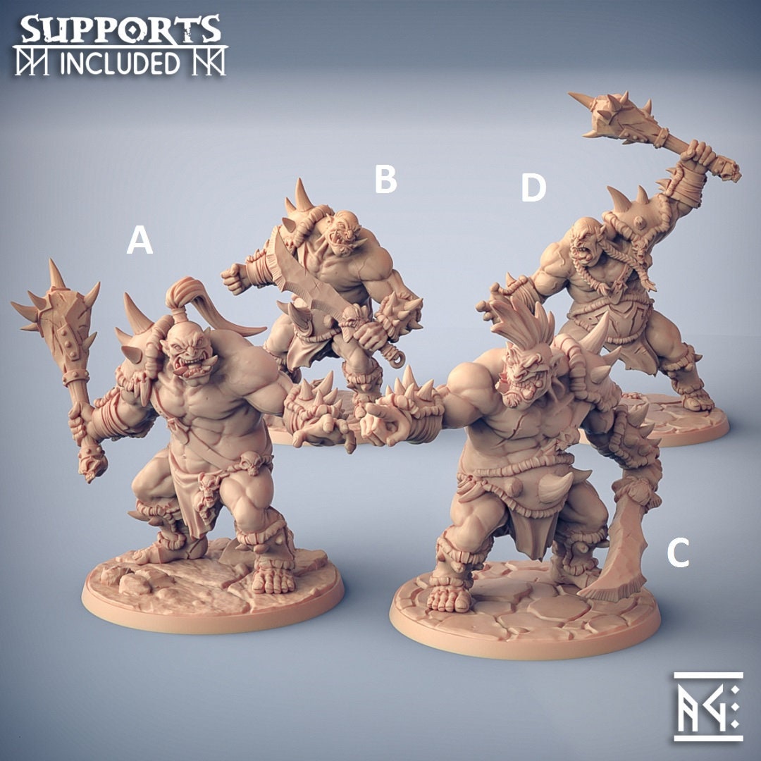 Ogre Tribe Warrior From Artisan Guild 3D Model Tabletop - Etsy