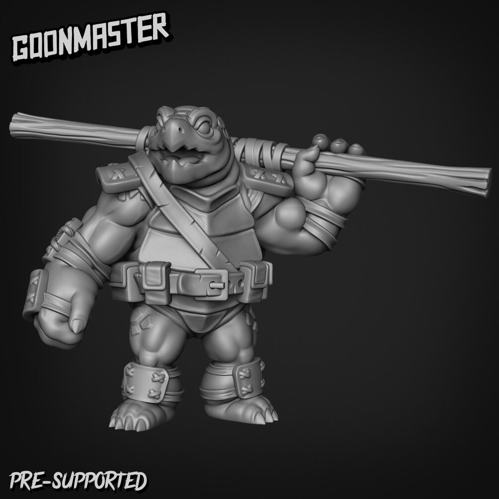 Dnd Ninja Tortle Set Turtle Warrior Animal Samurai | 28mm Miniature for ...