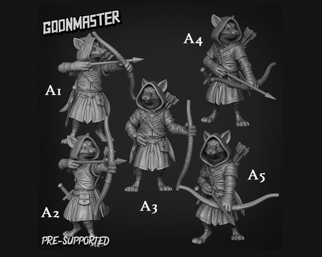 Fox Warband Warrior, Thief and Archer | Kitsune Miniature for Dnd and ...