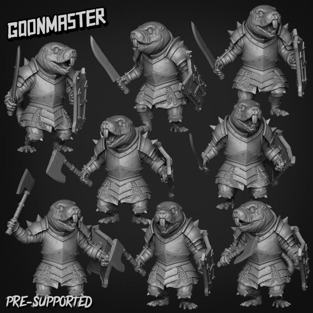 Naked Mole Rat Warrior Mole People From the Deep Realm Humanoid Animal ...